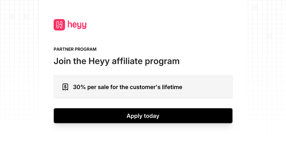 Heyy Affiliate Program | Dub