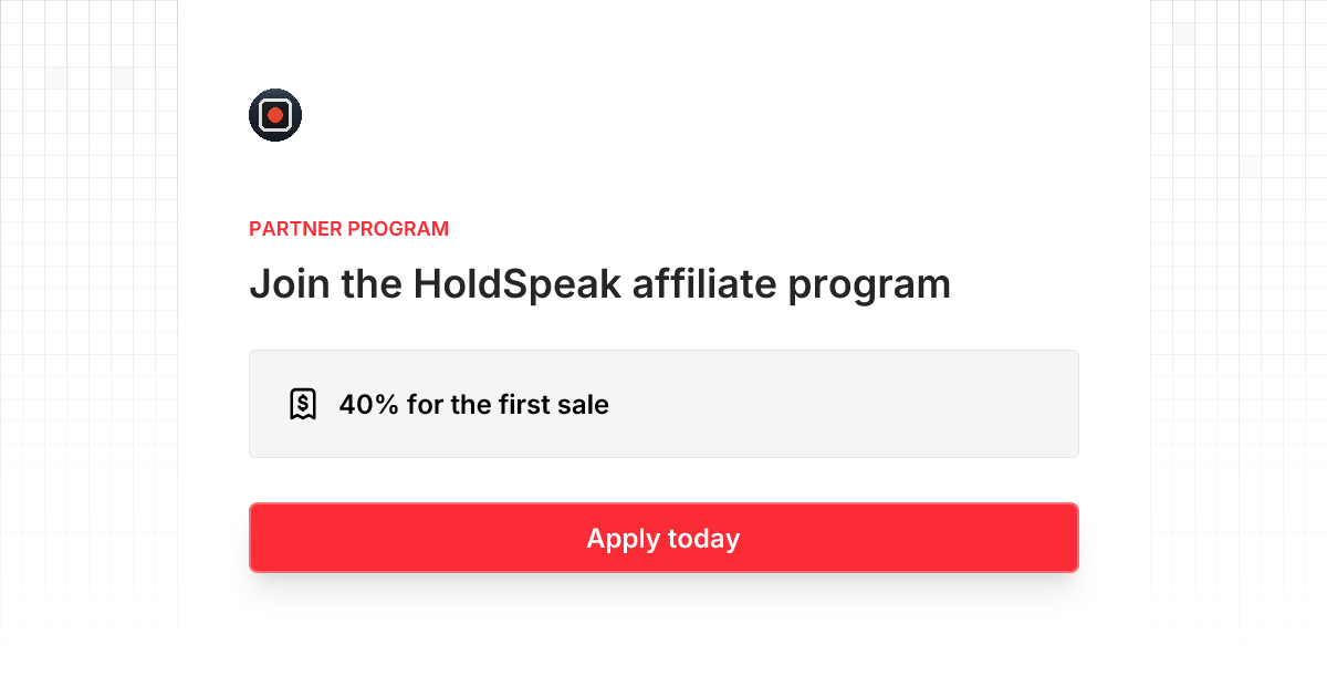 HoldSpeak Affiliate Program | Dub