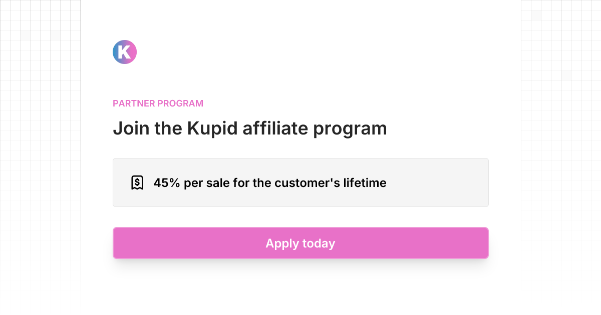 Kupid Affiliate Program | Dub