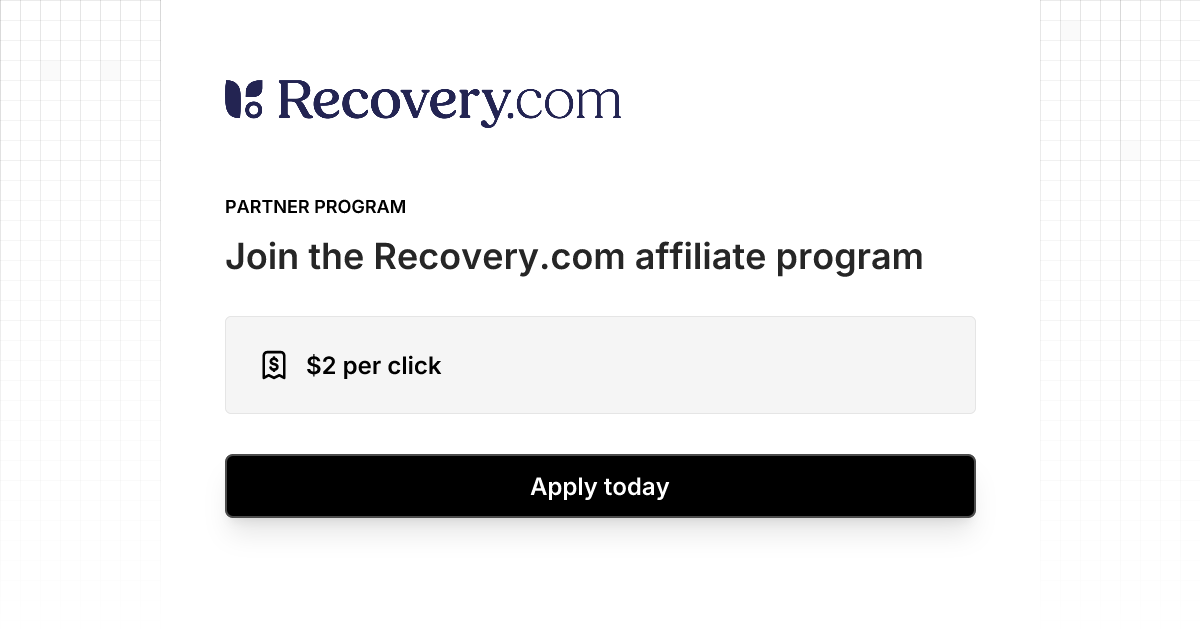 Recovery.com Affiliate Program | Dub