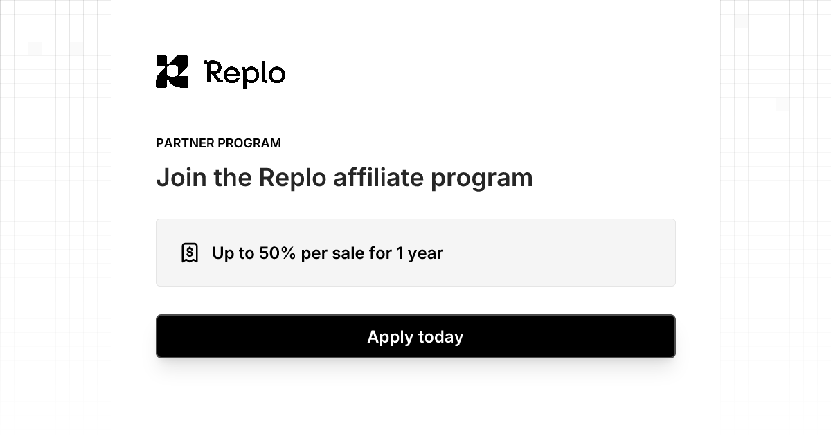 Replo Affiliate Program | Dub