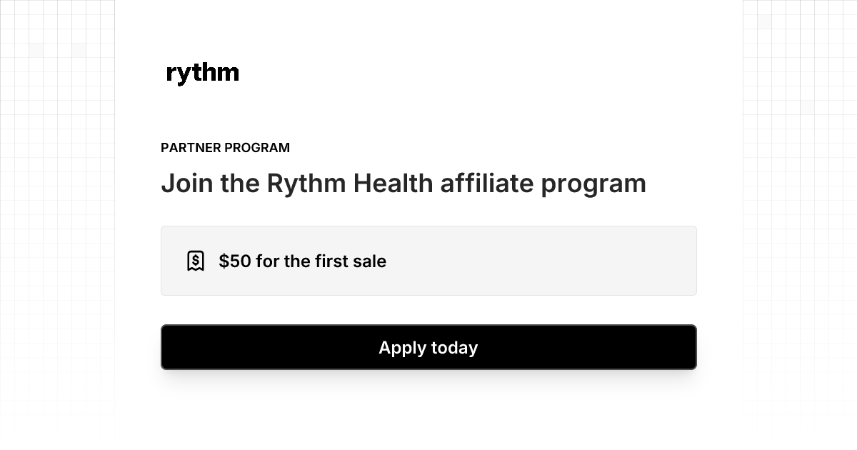 Rythm Health Affiliate Program | Dub